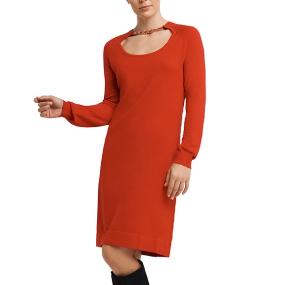 H by Halston | Dresses | H Halston Chain Detail Scoop Neck Sweater ...